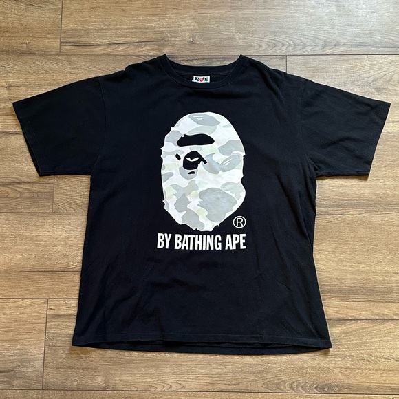 Bape | Shirts | A Bathing Ape Bape Camo Head Black Glow In The Dark ...